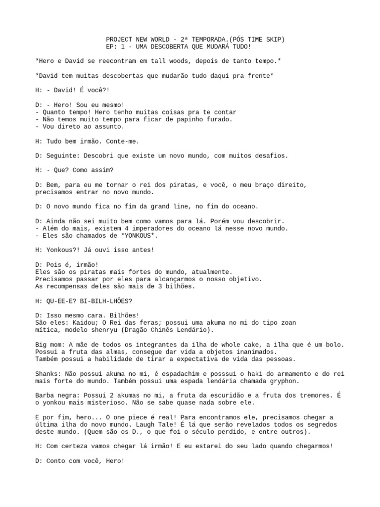 Descobertas do Novo Mundo em Project New World | PDF | Estudos de ...
