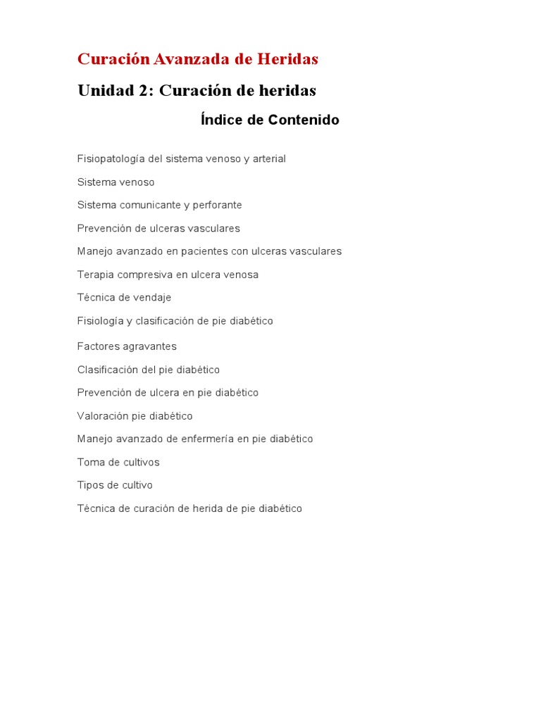 Curación Avanzada de Heridas | PDF