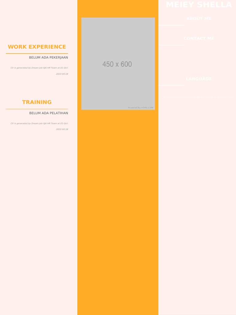 CV - Meiey Shella | PDF