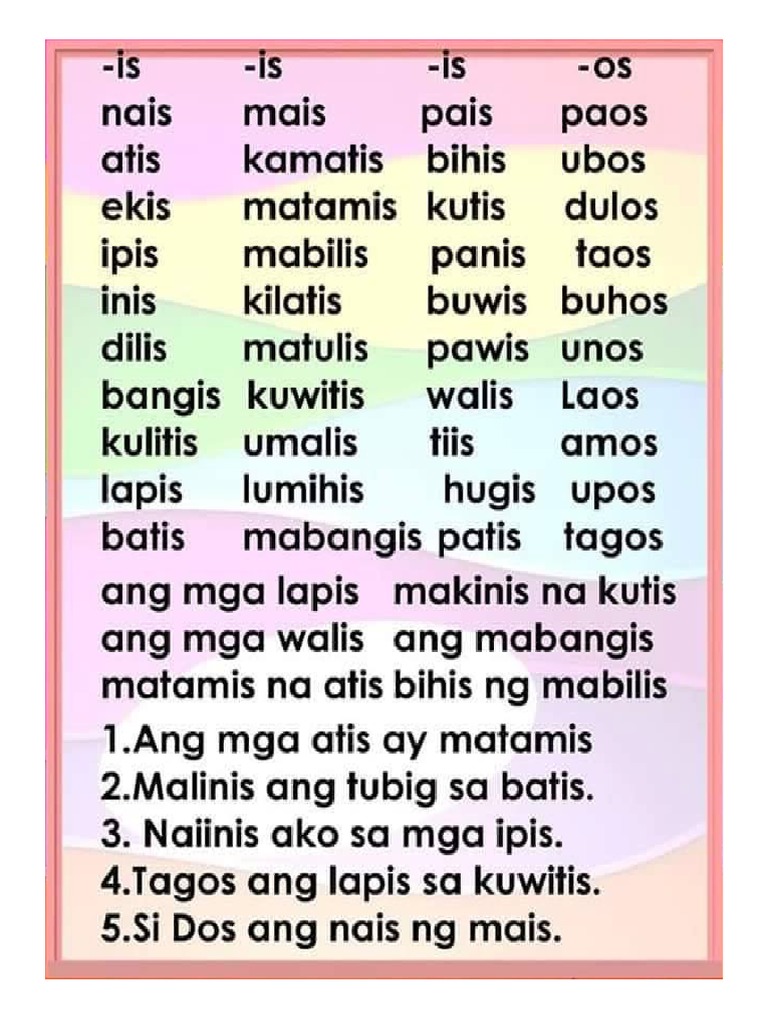 Tagalog Reading Materials Grade 7