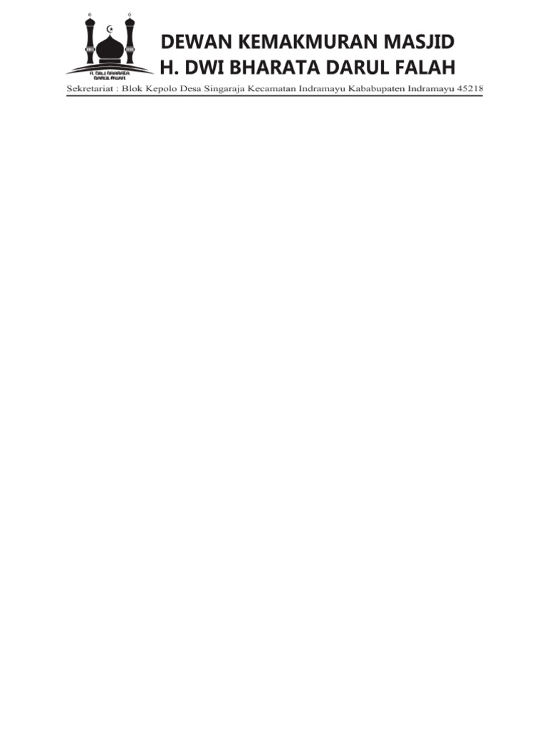 Cop Surat Masjid | PDF