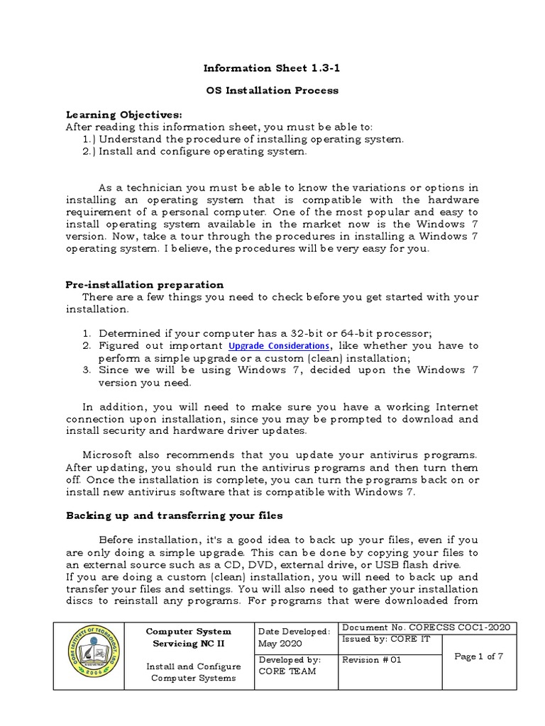 OS Installation Process | PDF | Installation (Computer Programs ... OS Installation Process | PDF | Installation (Computer Programs ...