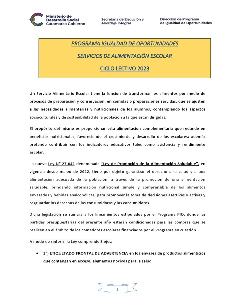 Cartilla LEY 27642 PDF | PDF | Alimentos | Vegetales