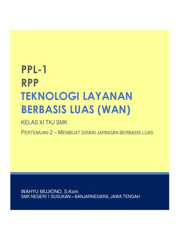 PPL-1 RPP: Teknologi Layanan Berbasis Luas (Wan) | PDF