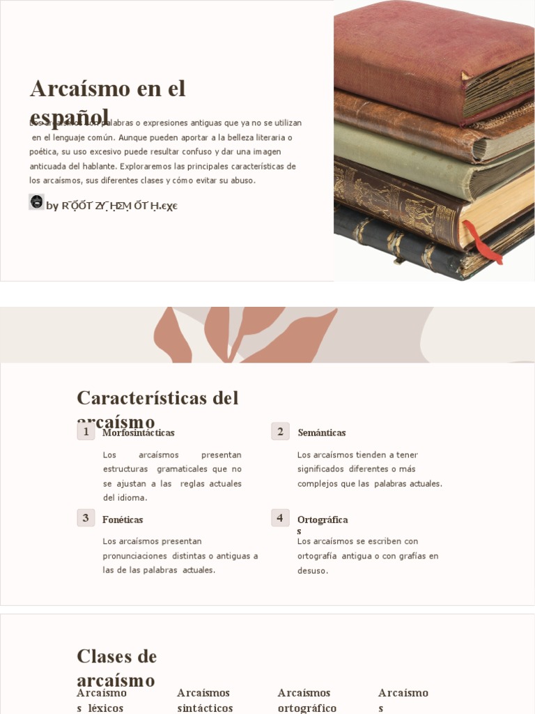 Arcaismo en El Espanol | PDF | Palabra | Lengua española