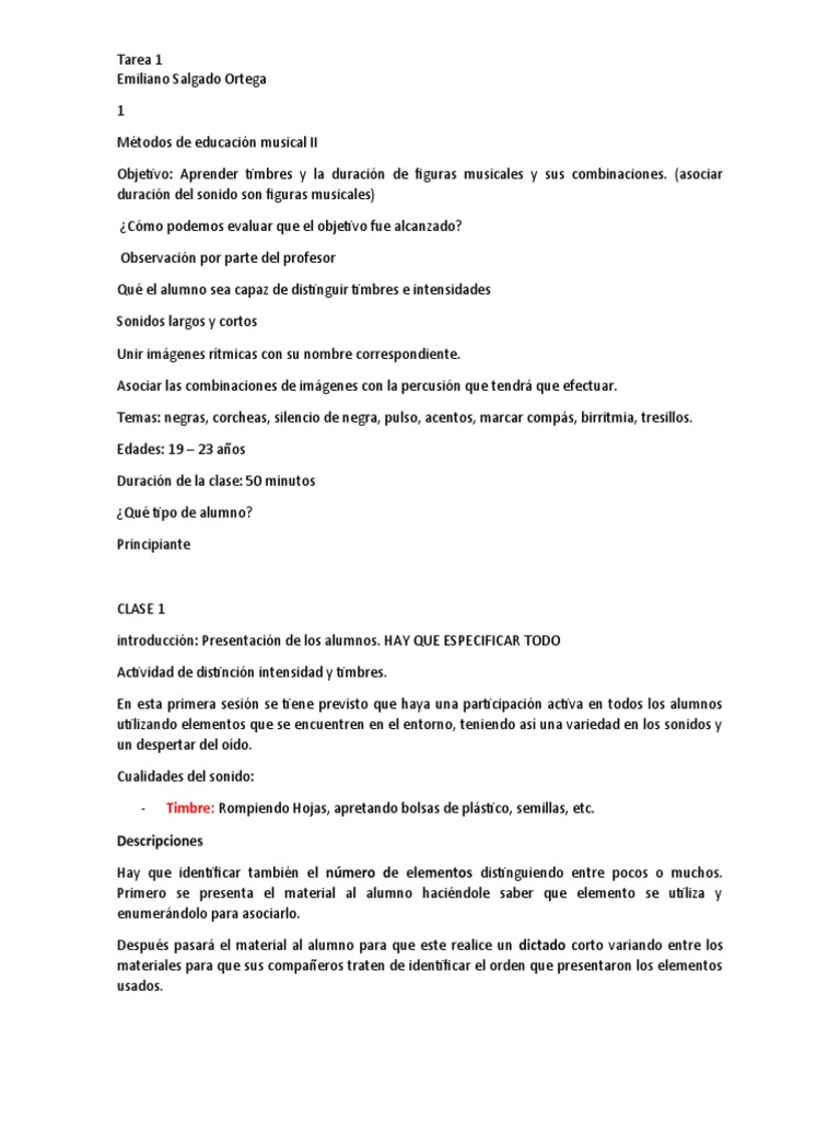 Clases 1 2 y 3 | PDF | Ritmo | Sonido