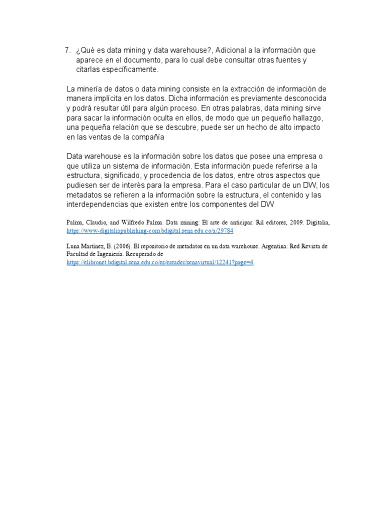 ¿Qué Es Data Mining y Data Warehouse? | PDF