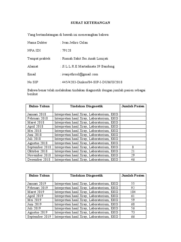 Rekap Jumlah Tindakan Diagnostik 2018-2022 Ivan Jethro Oslan | PDF ...