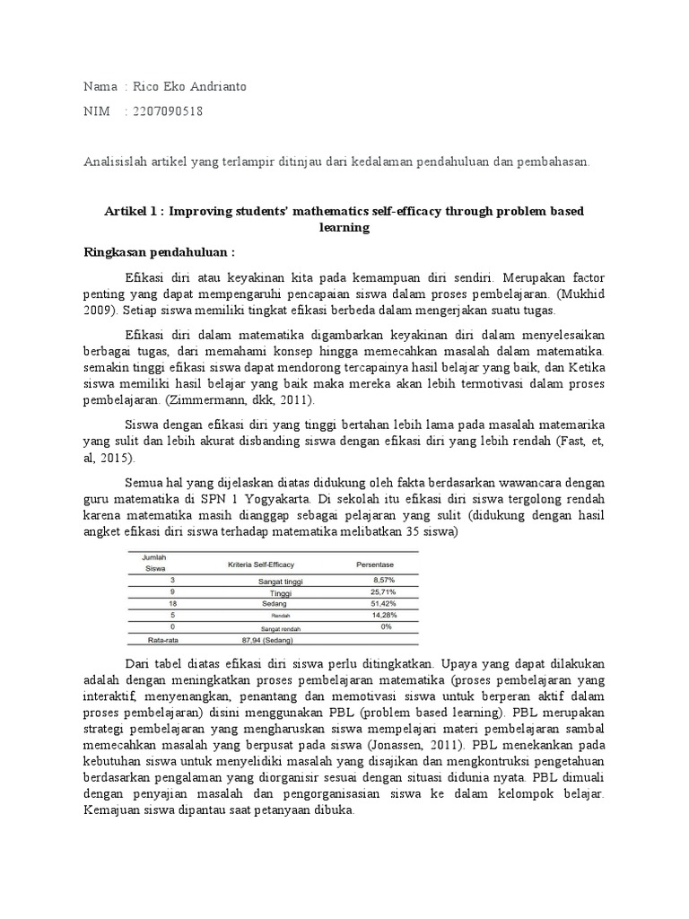 Tugas 2 - Rico Eko Andrianto - 018 | PDF | Karier & Perkembangan | Sains & Matematika