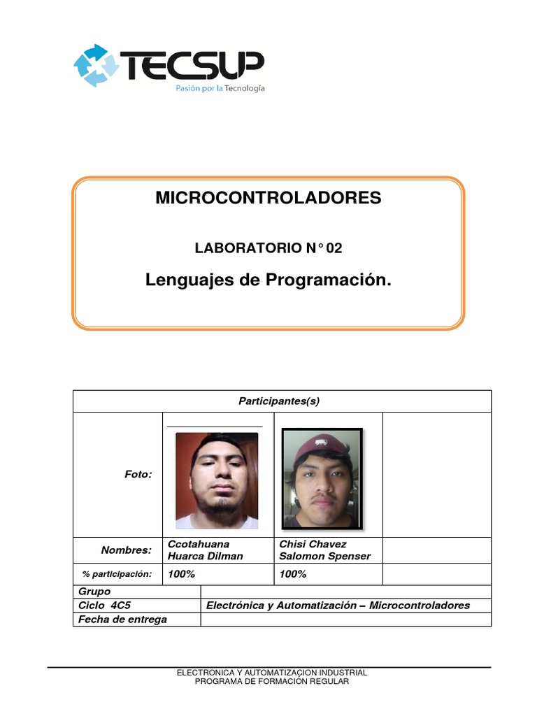Lab 02 Lenguajes de Programación-1 | PDF