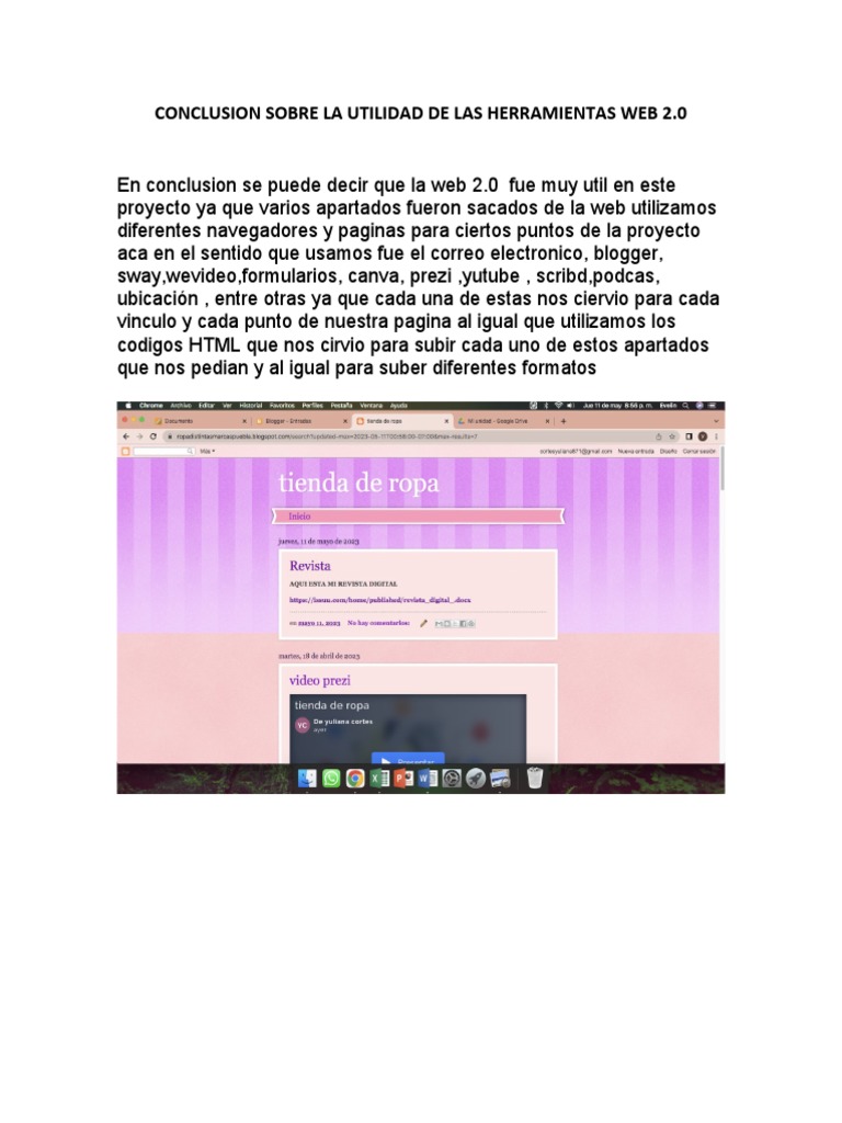 Conclusion Sobre La Utilidad de Las Herramientas Web 2 | PDF