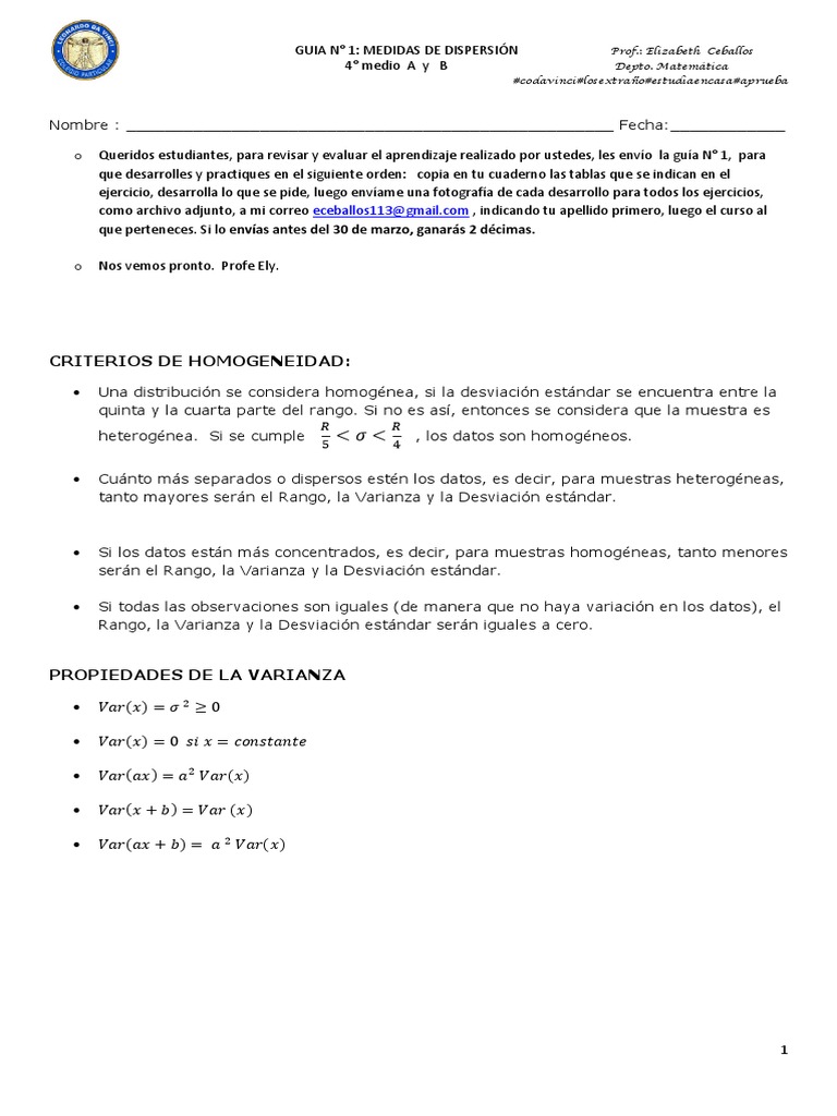 Criterios de Homogeneidad en Datos | PDF | Desviación Estándar | Diferencia
