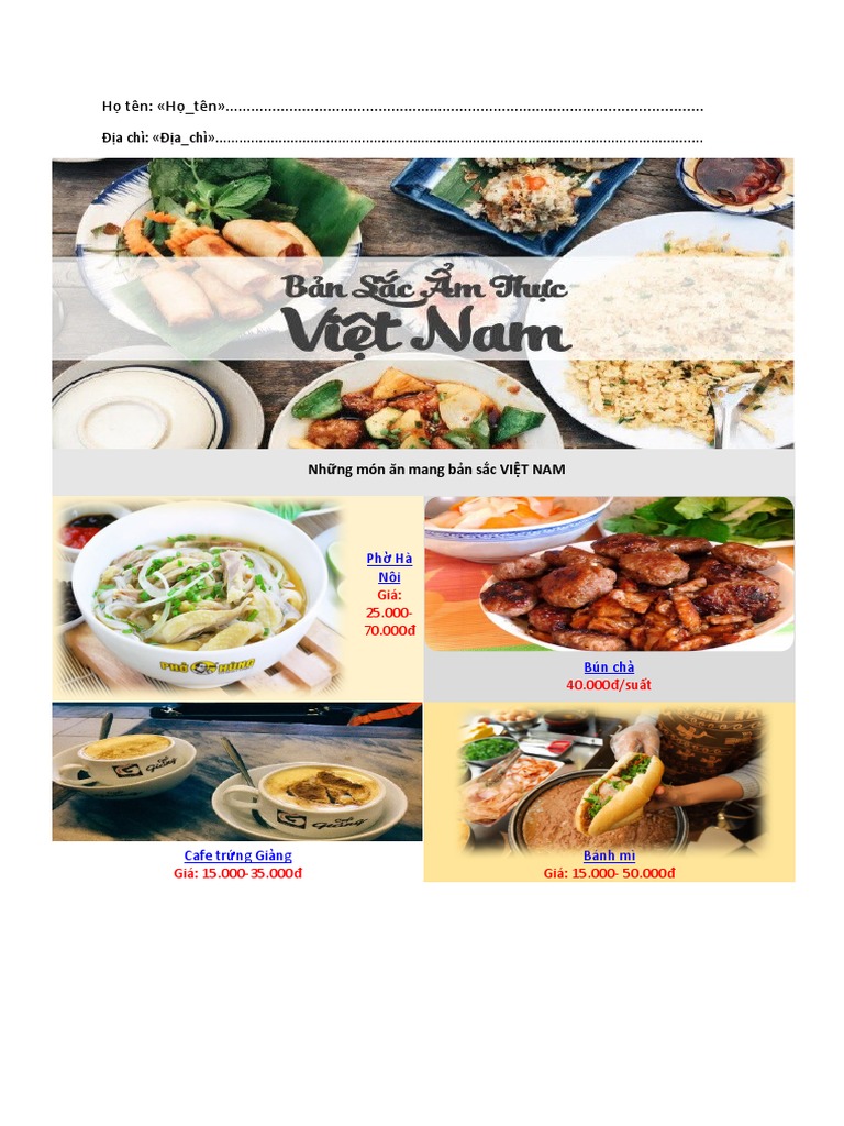 Am Thuc Viet Nam | PDF