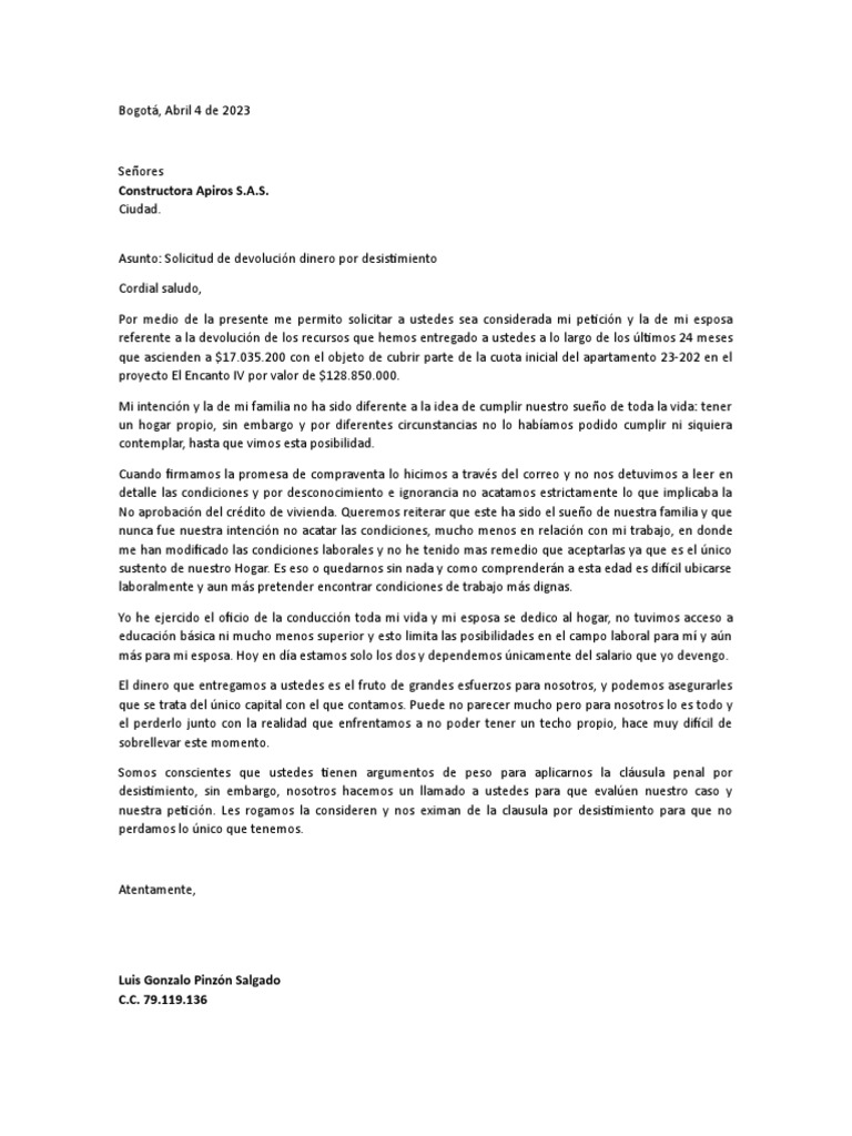 Carta Constructora | PDF