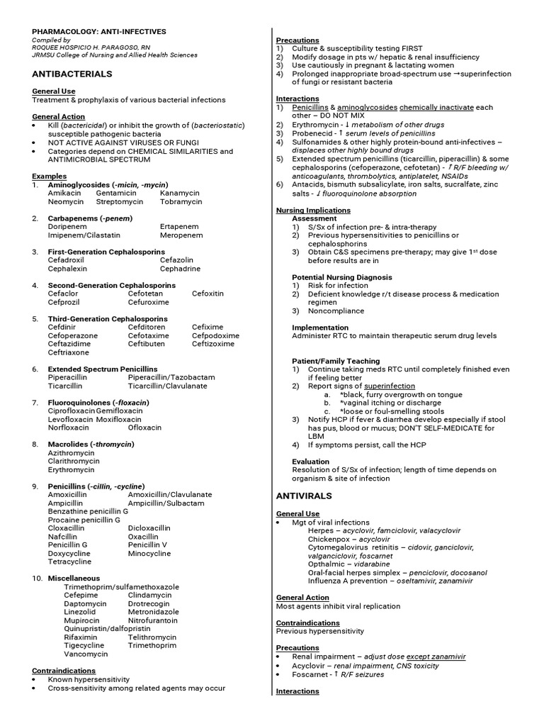 1a Antiinfective Drugs | PDF | Management Of Hiv/Aids | Hiv/Aids