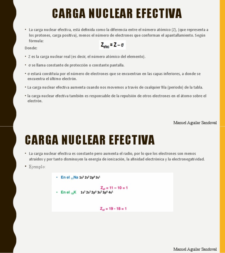 Carga Nuclear Efectiva | PDF