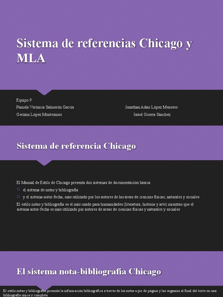 Sistema de Referencias Chicago y MLA | PDF | Bibliografía | Publicación
