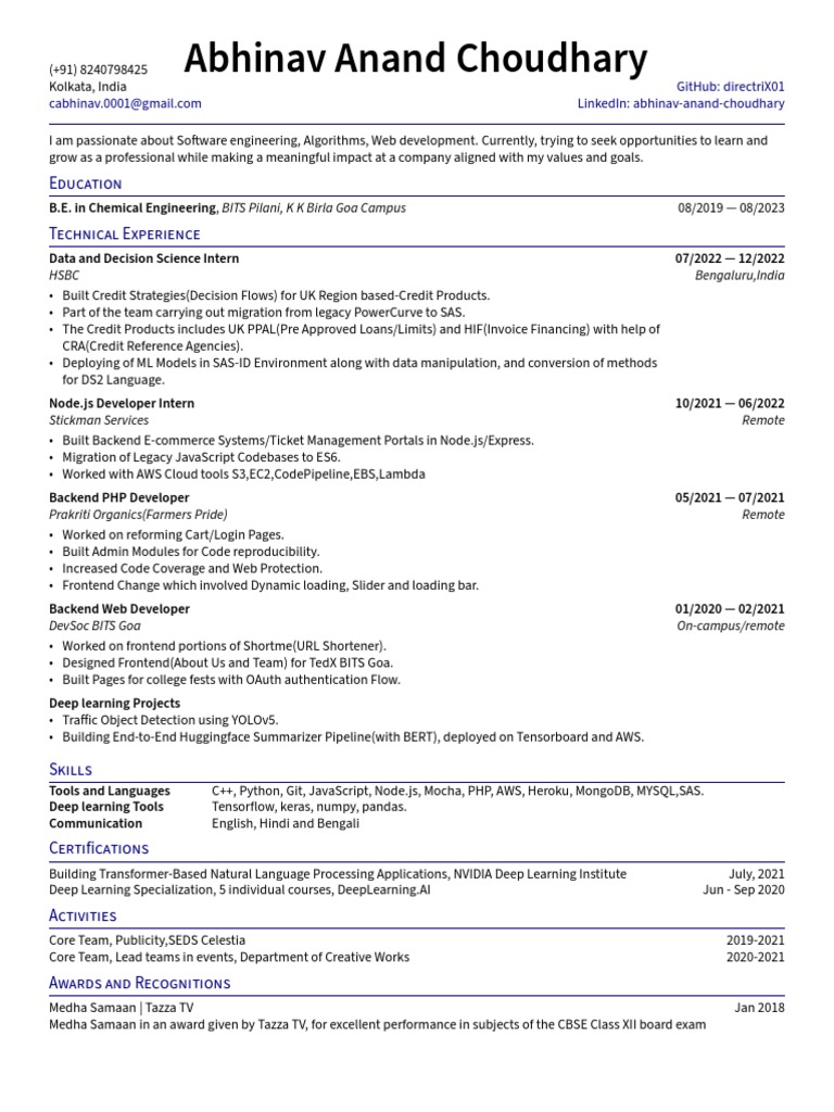 Data Science Tech Resume Template | PDF | Deep Learning | Computer ...