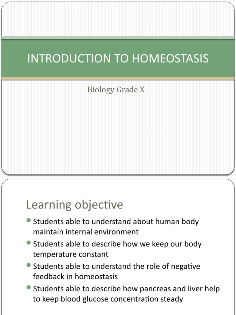 Homeostasis Grade X | PDF | Homeostasis | Thermoregulation