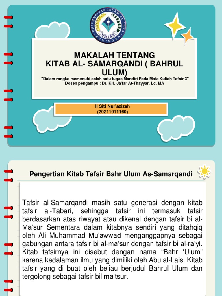 Tafsir Bahrul Ulum As-Samarqandi | PDF | Sejarah | Klasik