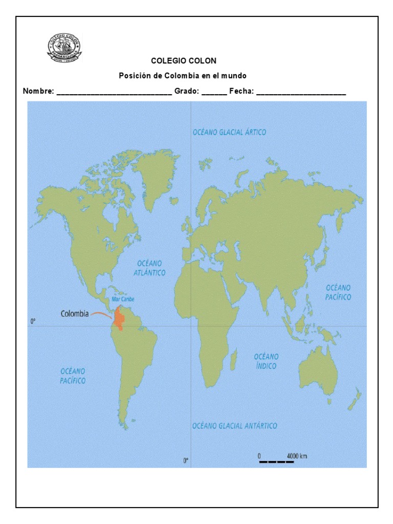 Ubicacion de Colombia en El Mundo | PDF | Crecimiento personal y ...