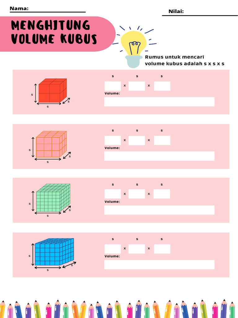 Lkpd Volume Kubus Dan Balok Satuan | PDF