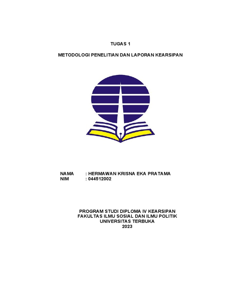 TMK 1 Metodologi Penelitian Dan Laporan Kearsipan | PDF