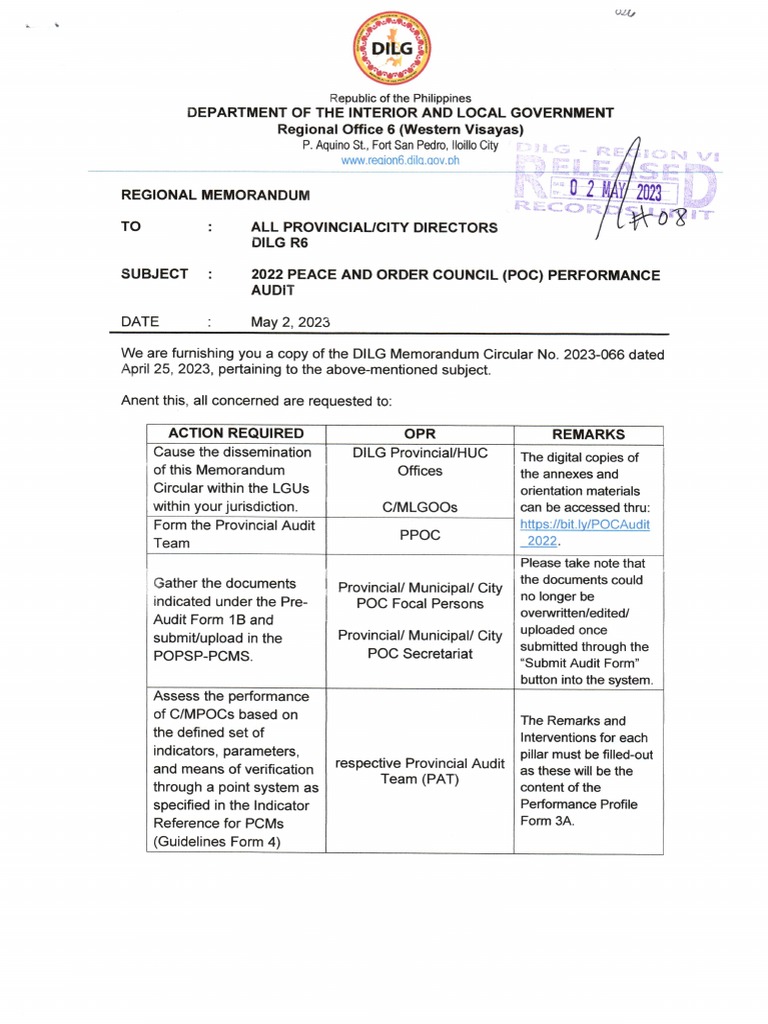 Memo Poc Audit PDF | PDF