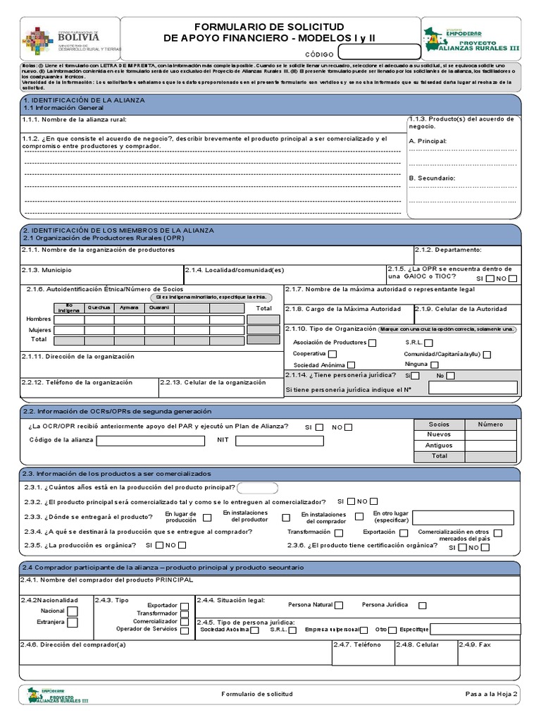 Formulario de Solicitud PAR III Final | PDF | Negocios económicos | Business
