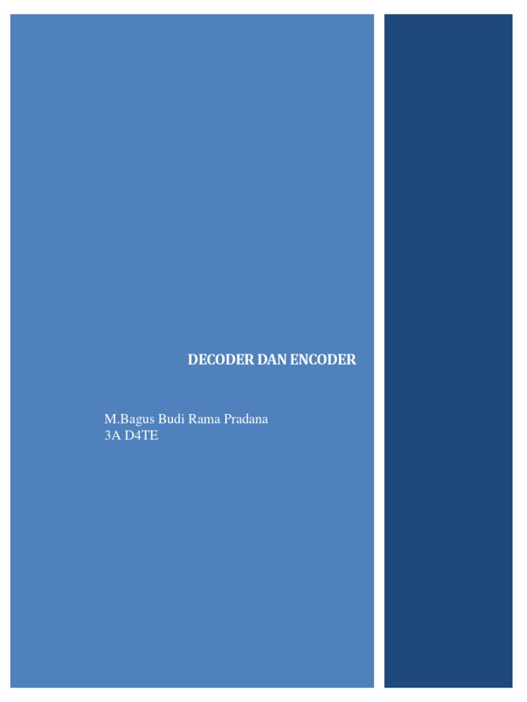 Decoder dan Encoder: Rangkaian Digital | PDF