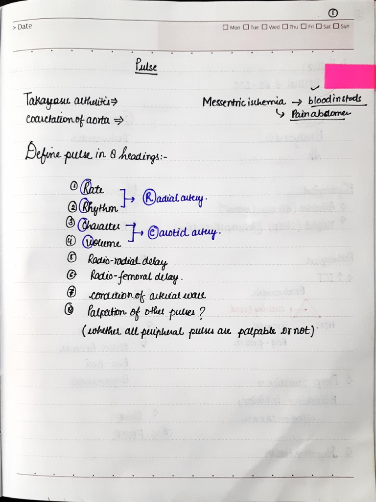 pulse medicine notes | PDF