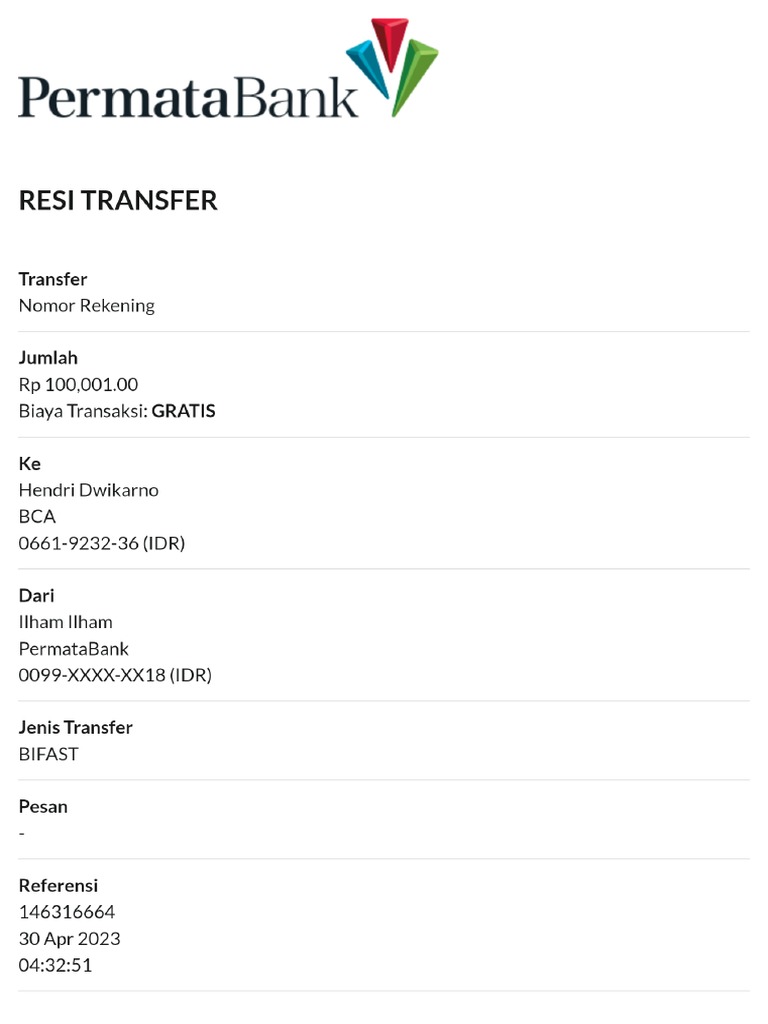 Resi Transfer - 1682807878545 | PDF