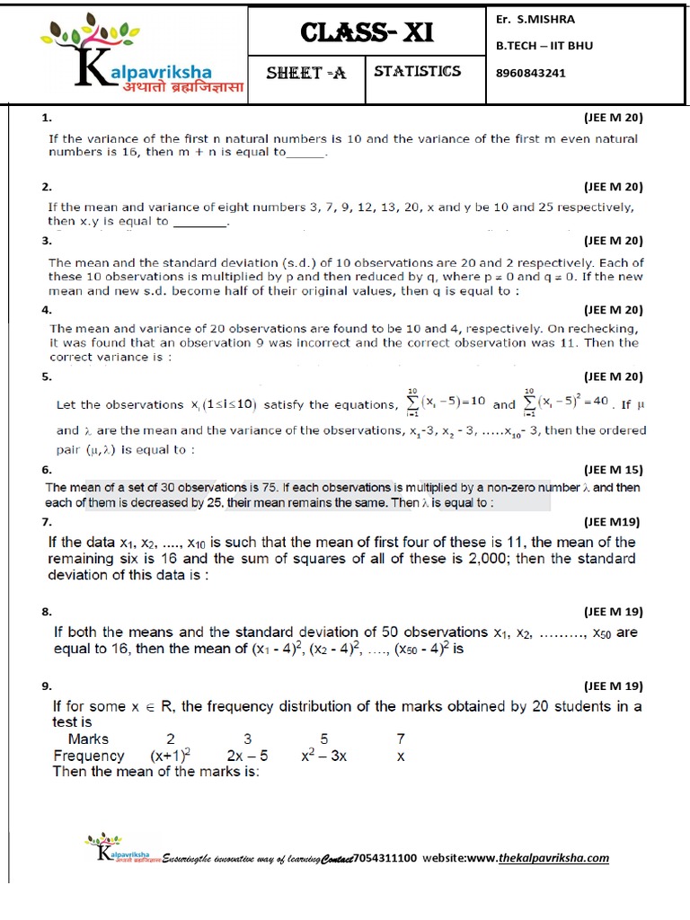 Statistics 1 1 Pdf Engineering Tests