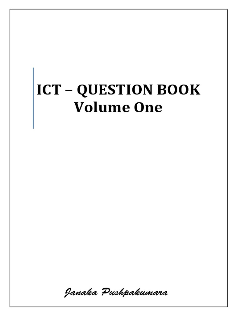 ICT Question Book PDF | PDF | Read Only Memory | Network Topology