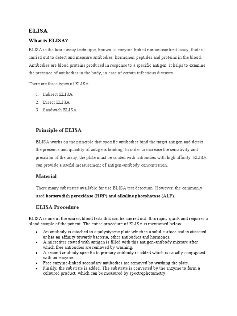 ELISA | PDF | Elisa | Immunoassay