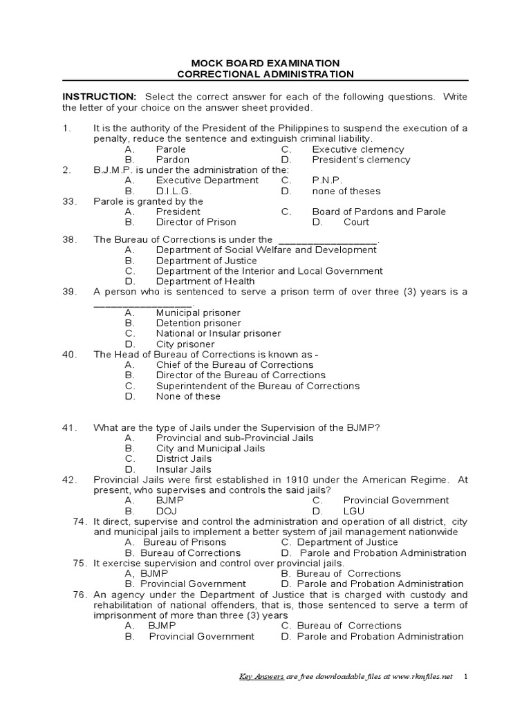 CORRECTIONAL ADMINISTRATION For Entrance Exam | Download Free PDF | Prison | Corrections