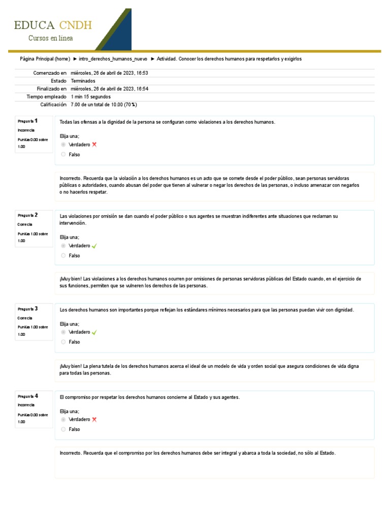Actividad. Conocer Los Derechos Humanos para Respetarlos y Exigirlos ...