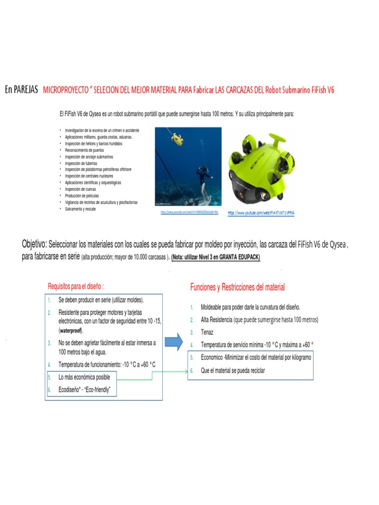 MICROPROYECTO " Robot Submarino FiFish V6 - PDF | PDF | Submarinos