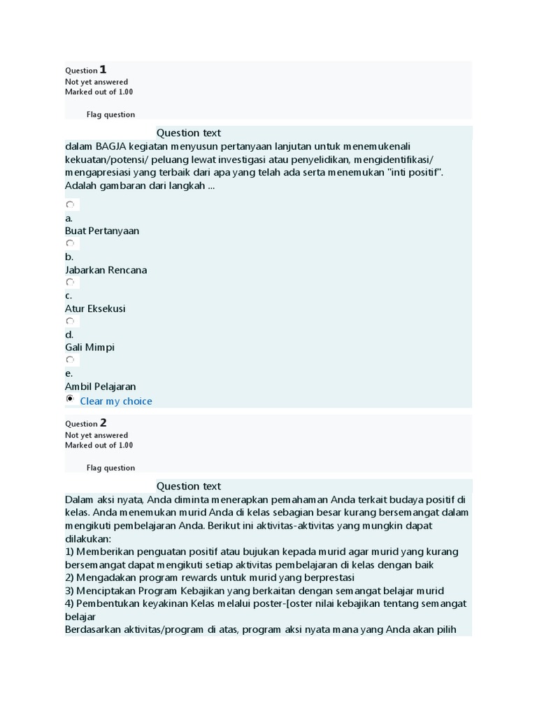 1.a. Tes Awal Paket Modul 1 | PDF