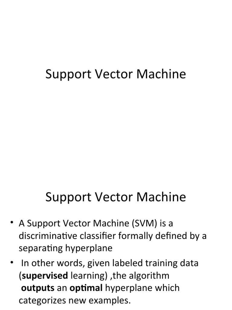 Support Vector Machine Pdf Support Vector Machine Statistical Classification