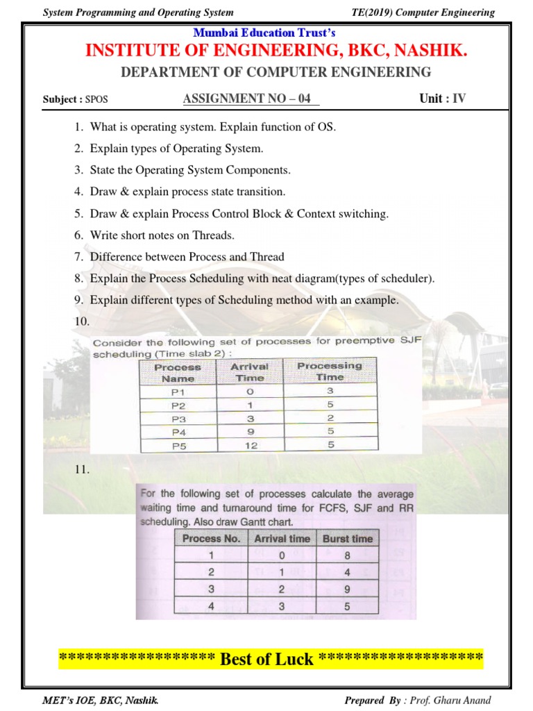 Spos Assignment 4 2022 | PDF