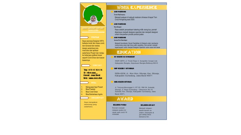 Multimedia CV (Niken Larasati Hapsari TI III A) | PDF