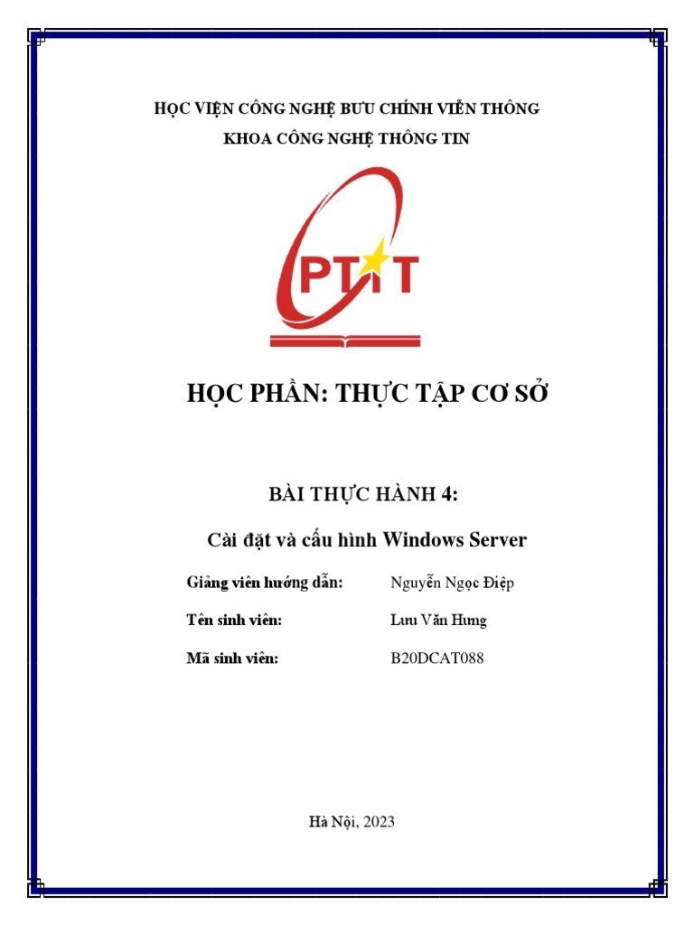 Bai Thuc Hanh 4 - Lưu Văn Hưng - B20DCAT088 | PDF