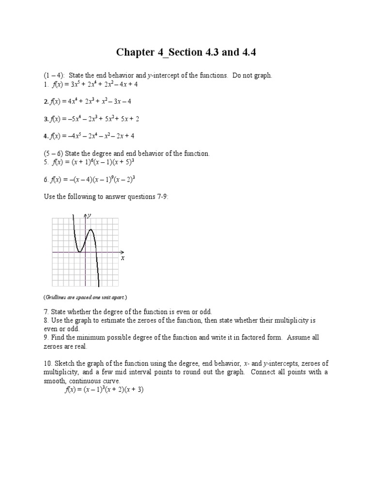 Practice Sheet - 4.3,4.4 | PDF | Asymptote | Function (Mathematics)