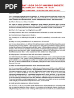 Housing Society Maintenance Bill Format 01 | PDF | Payments