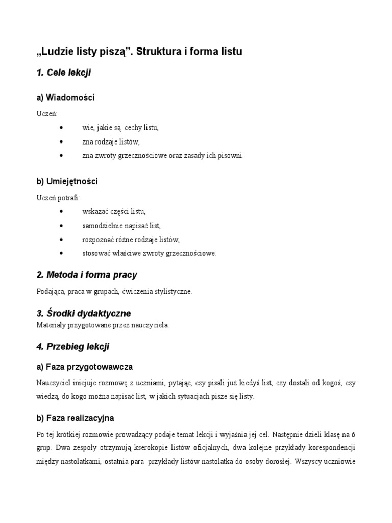 Ludzie Listy Pisza Struktura 62140 | PDF