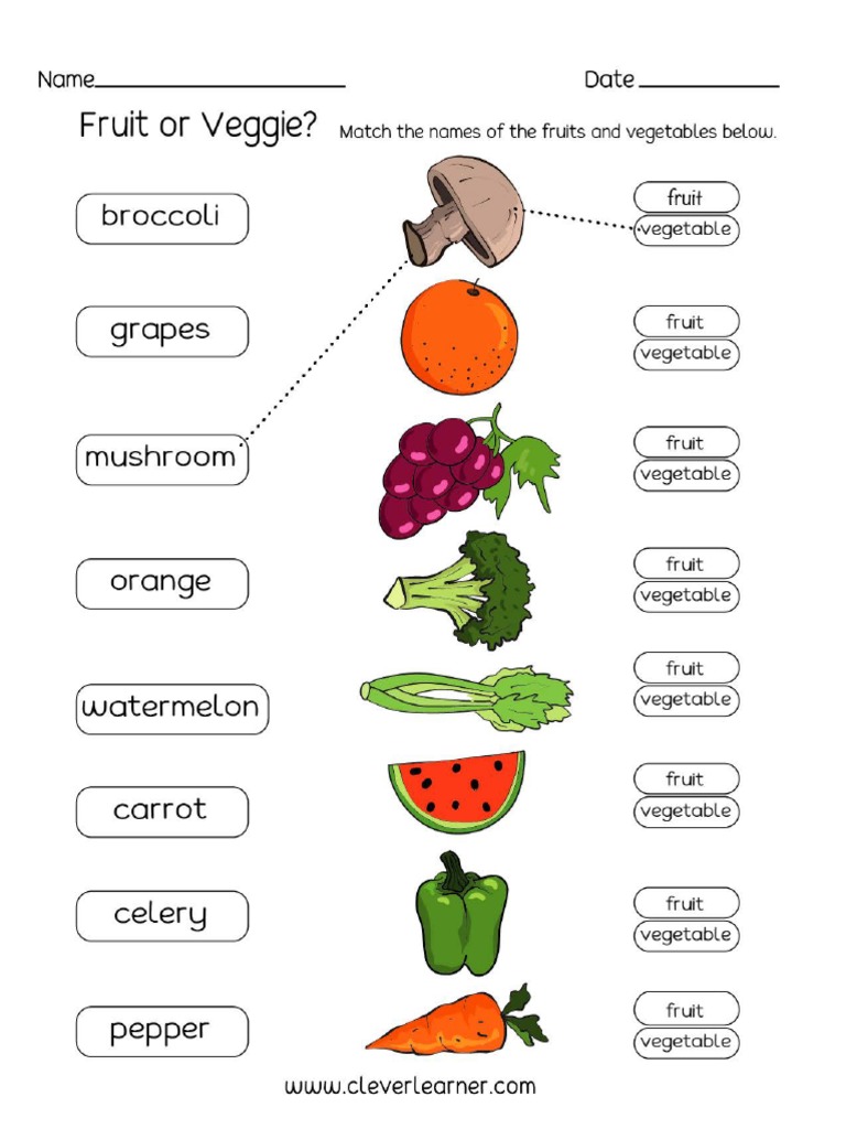 5-fruit-and-vegetable-printable-worksheet | PDF