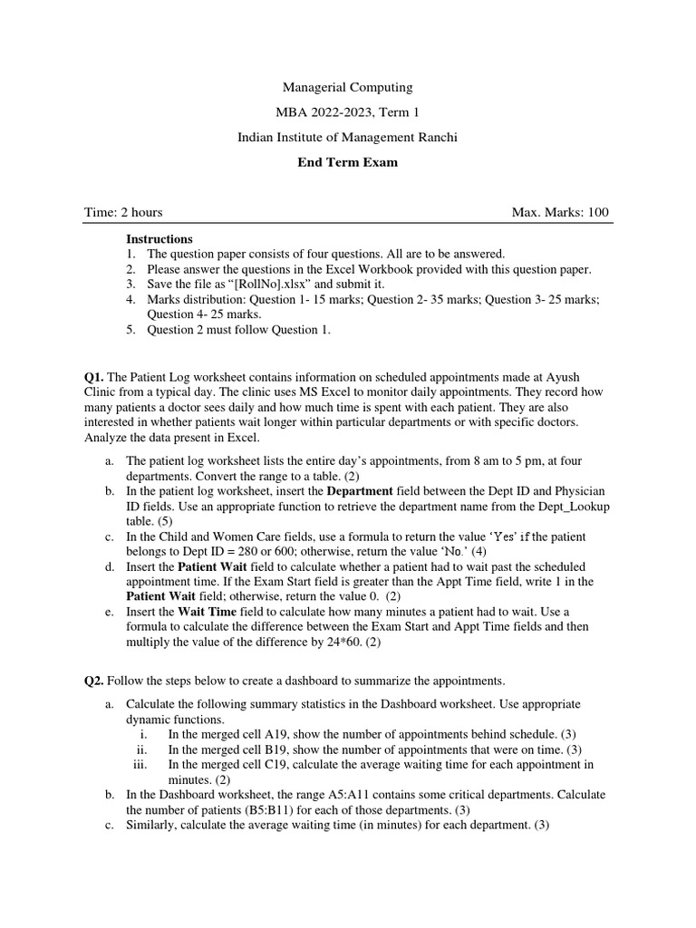 MC End Term Questions | PDF | Business | Finance & Money Management