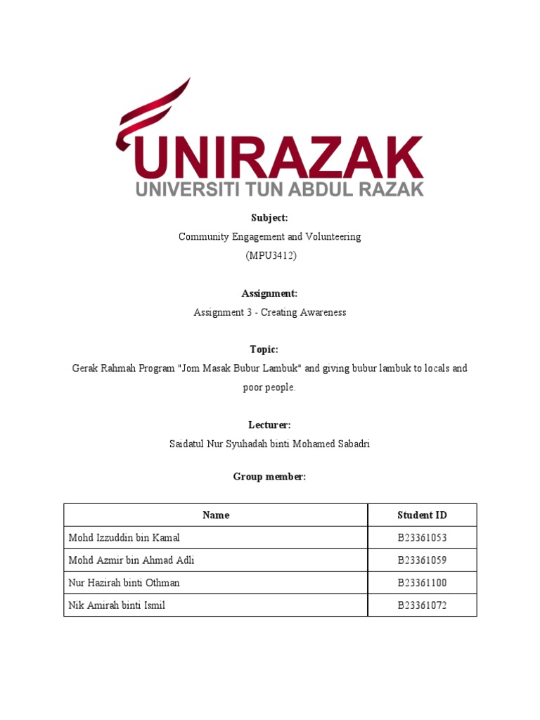 Gerak Rahmah Program Jom Masak Bubur Lambuk and Giving Bubur Lambuk To ...