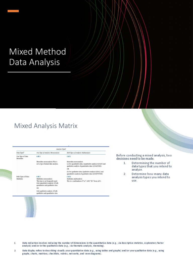 Mixed Method Data Analysis Example
